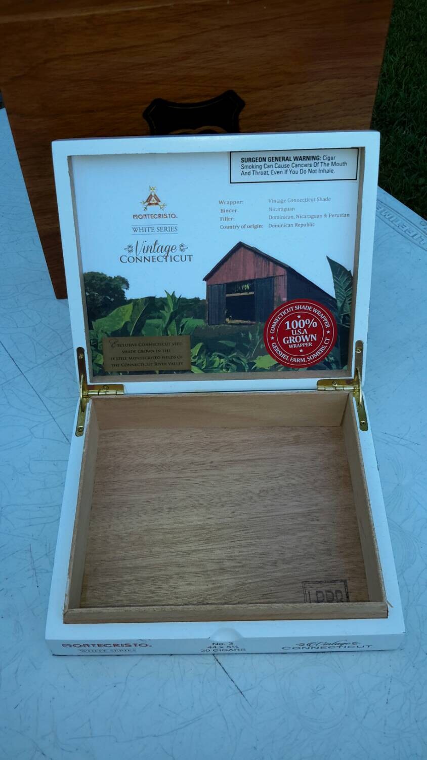 Cigar Box Special Edition White Series Vintage Connecticut Wooden Chest ...
