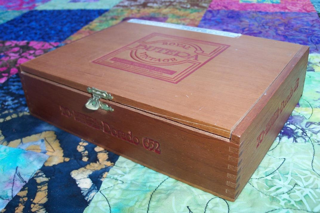 Cigar Box Wooden Chest Red Stamping Butera Brand Cigars Many | Etsy