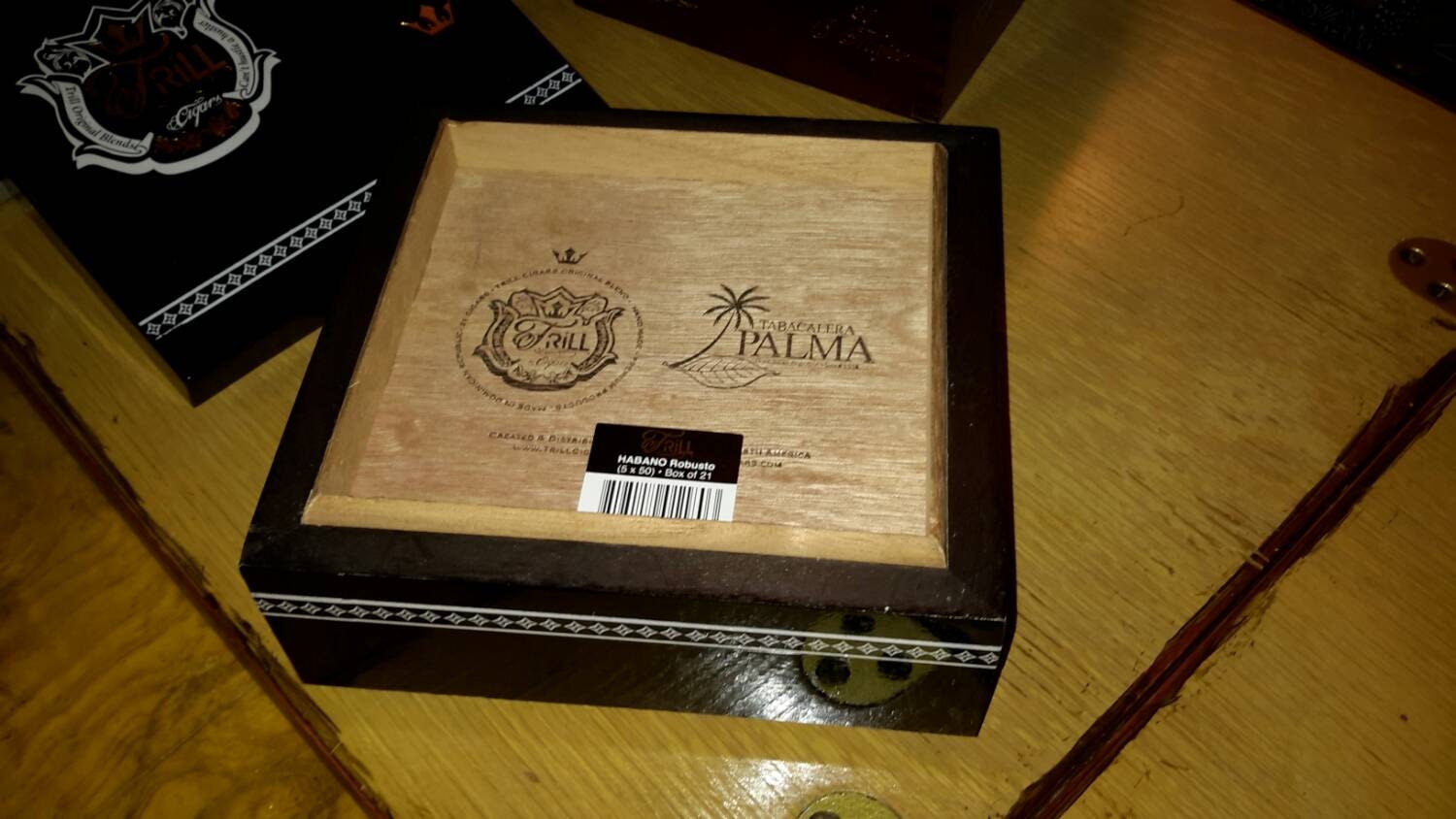 Cigar Box Trill Black & Gold Tray Bottom Natural Interior | Etsy