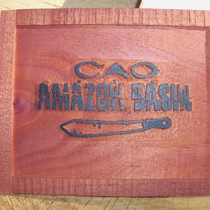 Cigar Box Amazon Basin Special Edition Cool Logo Lift off Top Wood ...