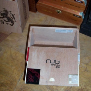 Cigar Box Wooden Slide Top Chest Rub Cigar Storage Decor Twenty in ...