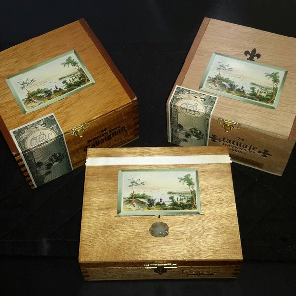 Decorated Cigar Box - Etsy
