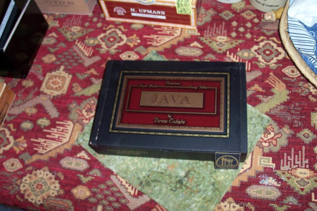 Cigar Box Java Black Treasure Chest Storage Groomsman Wedding Group ...