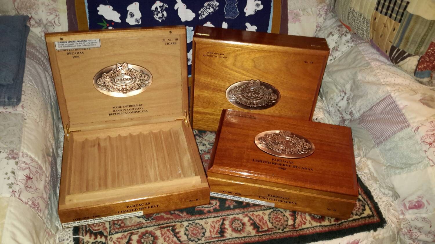 Humidor Vintage Two Tray Wooden Chest Partagas Cigar Box Three | Etsy
