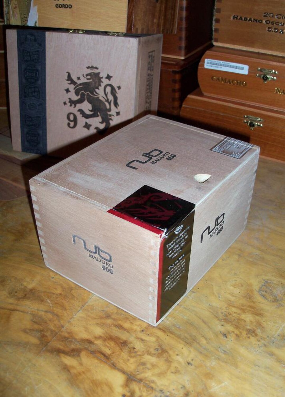 Cigar Box Wooden Slide Top Chest Rub Cigar Storage Decor Twenty in ...