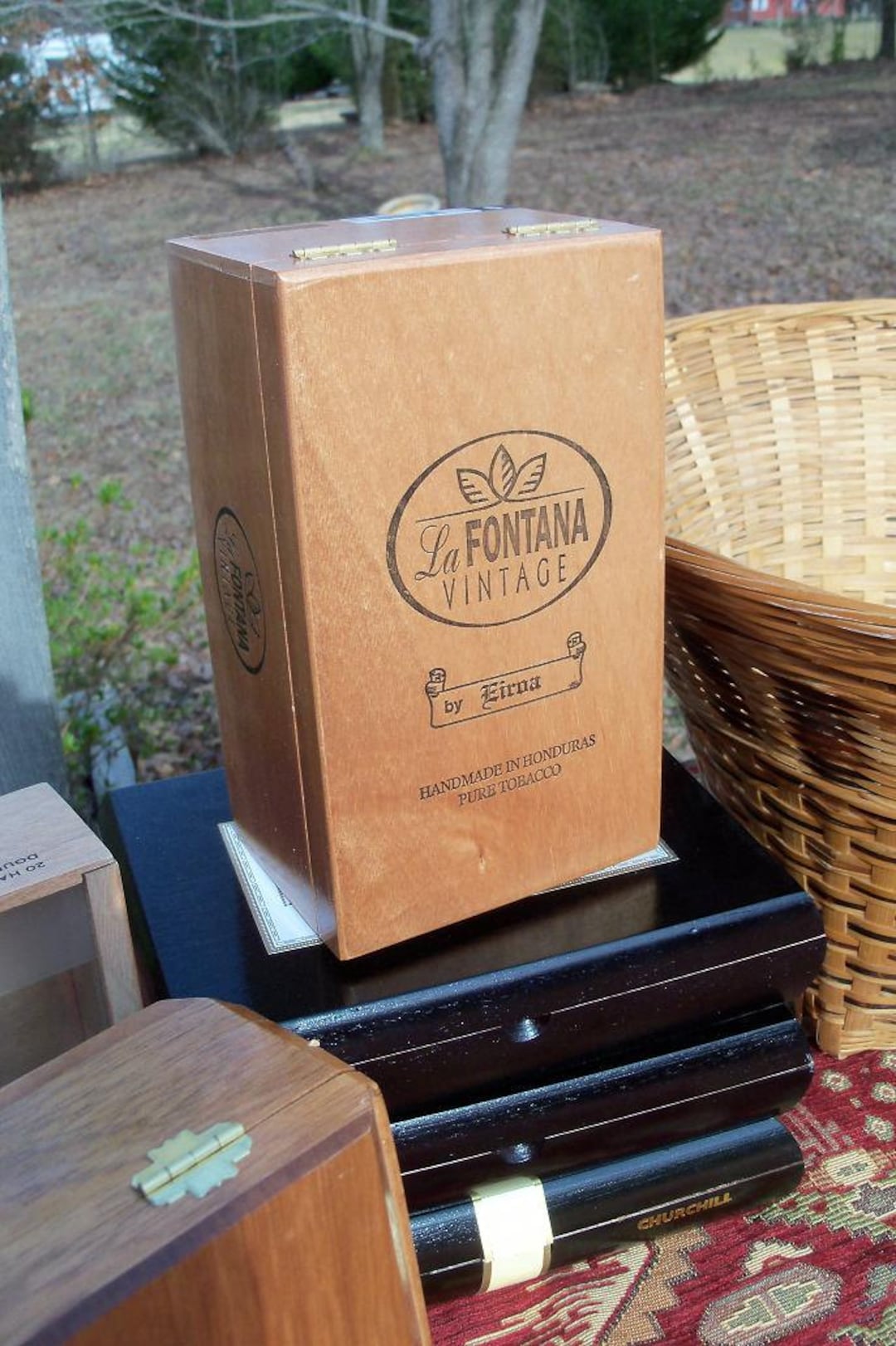 Cigar Box Wooden Chest La Fontana Six in Stock Wedding Party Groomsman ...