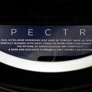 Cigar Box Cohiba Spectre Special Edition Display Leather Lucite & Wood ...