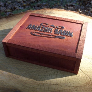 Cigar Box Amazon Basin Special Edition Cool Logo Lift off Top Wood ...