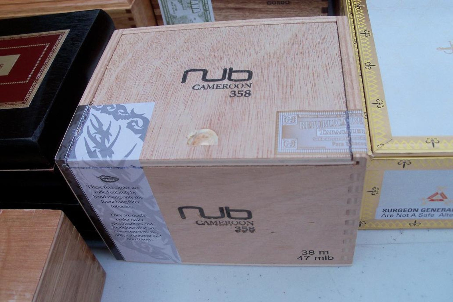 Cigar Box Wooden Slide Top Chest Rub Cigar Storage Decor Twenty in ...