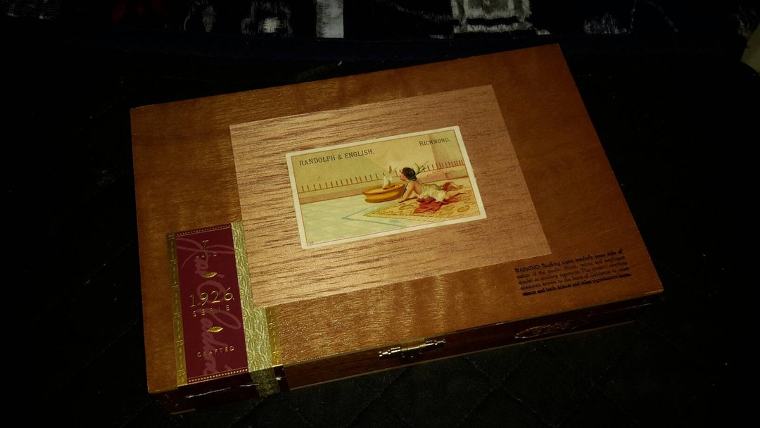 Victorian Art Chest Personal Storage Tobacciana Cigar Box Keepsake or ...