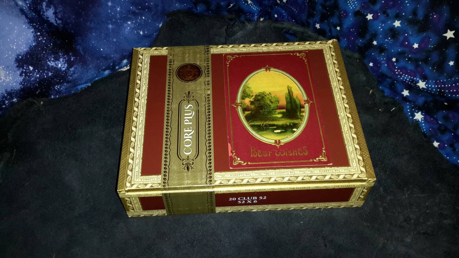 Cigar Box Decorated Personal Art Storage Chest Early 1900's Pastoral ...