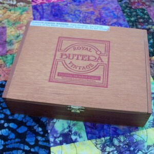 Cigar Box Wooden Chest Red Stamping Butera Brand Cigars Many in Stock ...