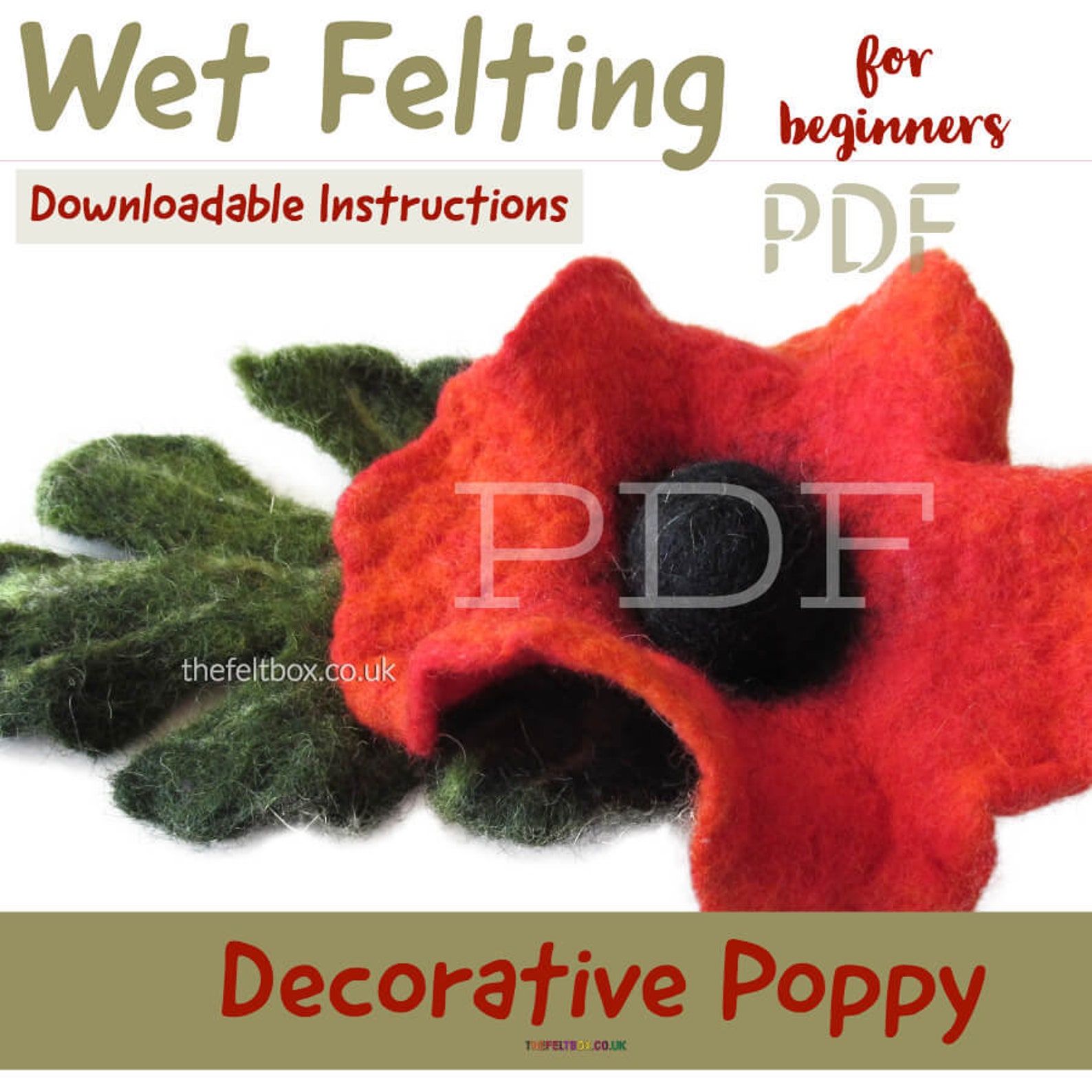 PDF Instructions Make Your Own Poppy Flower. Wet Felting for Beginners ...