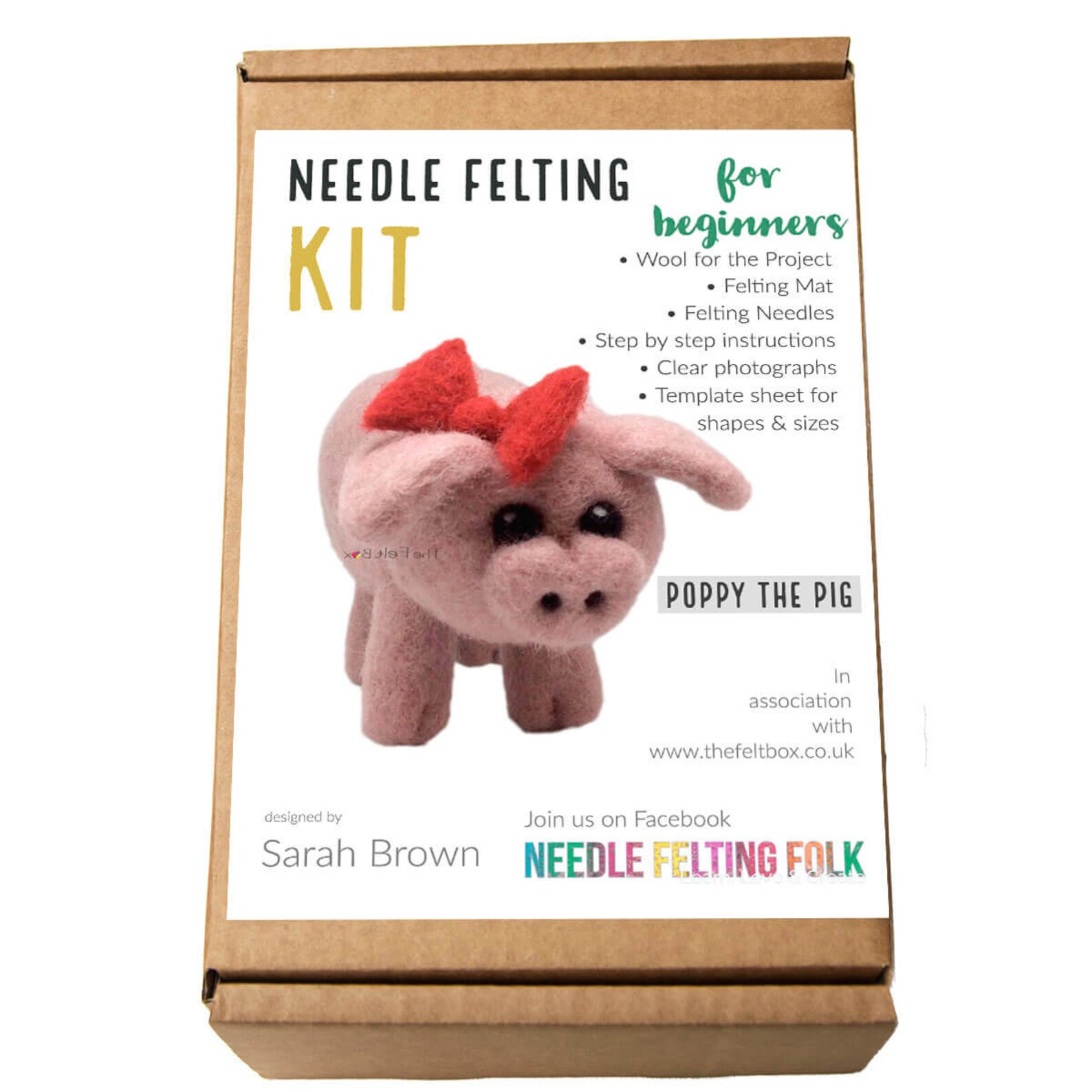 Poppy the Pig Kit, Make Your Own Poppy Pig. Needle Felting for ...