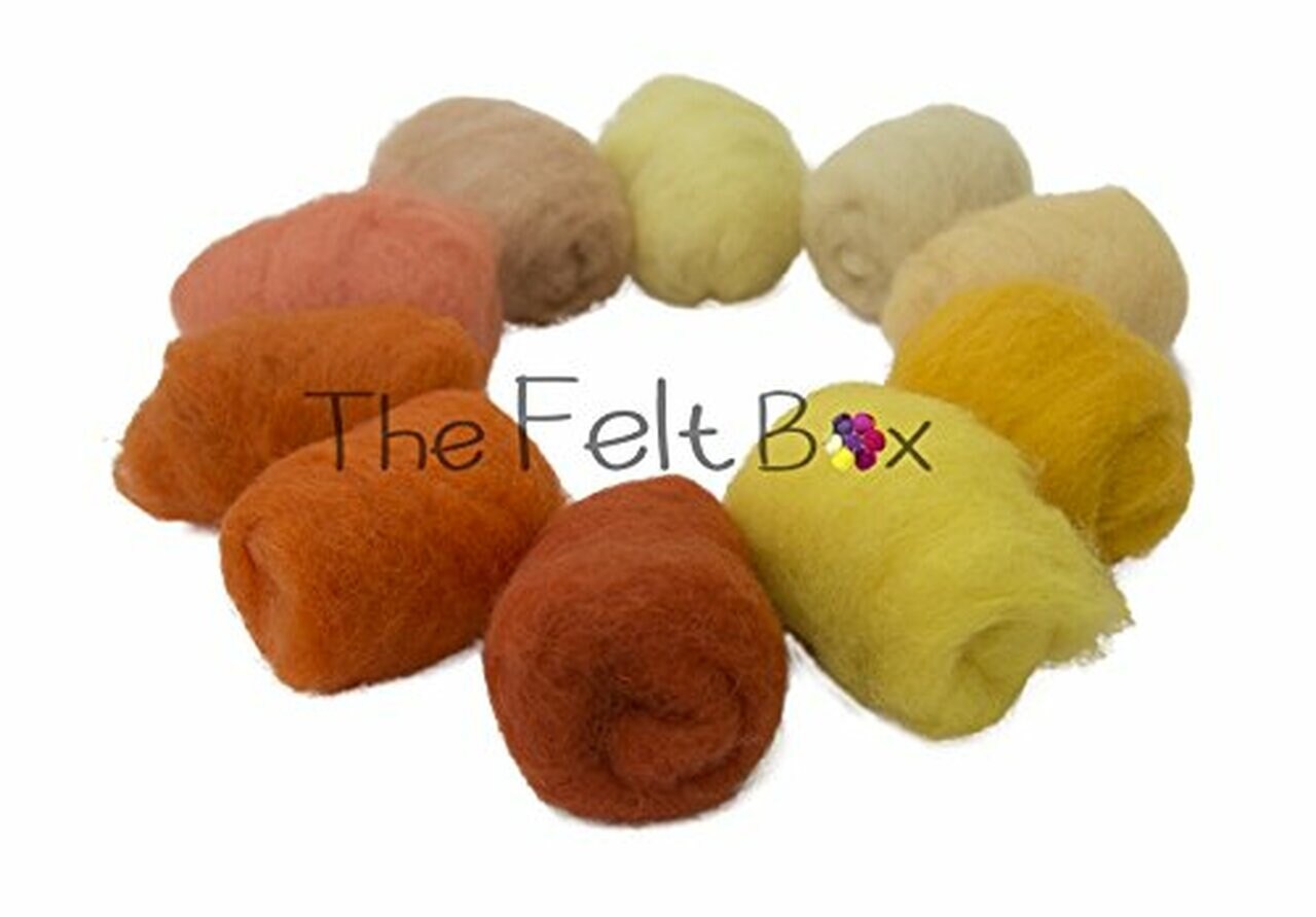 Carded Wool Batting for Needle Felting Shade Pack rolls - Etsy