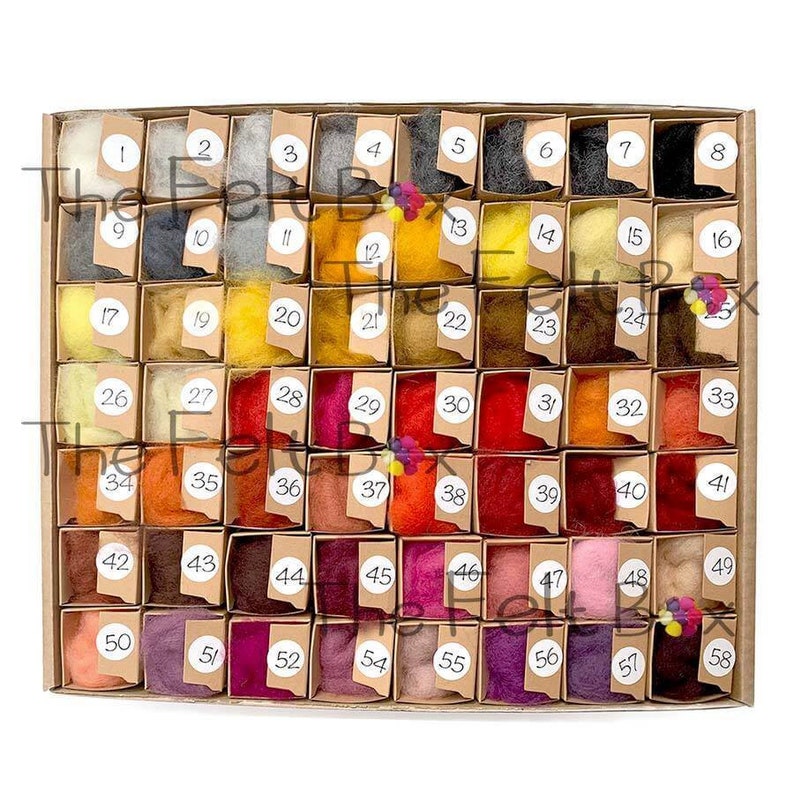 The Felt Box Colour Palette for Needle Felting Carded Felting Wool in ...