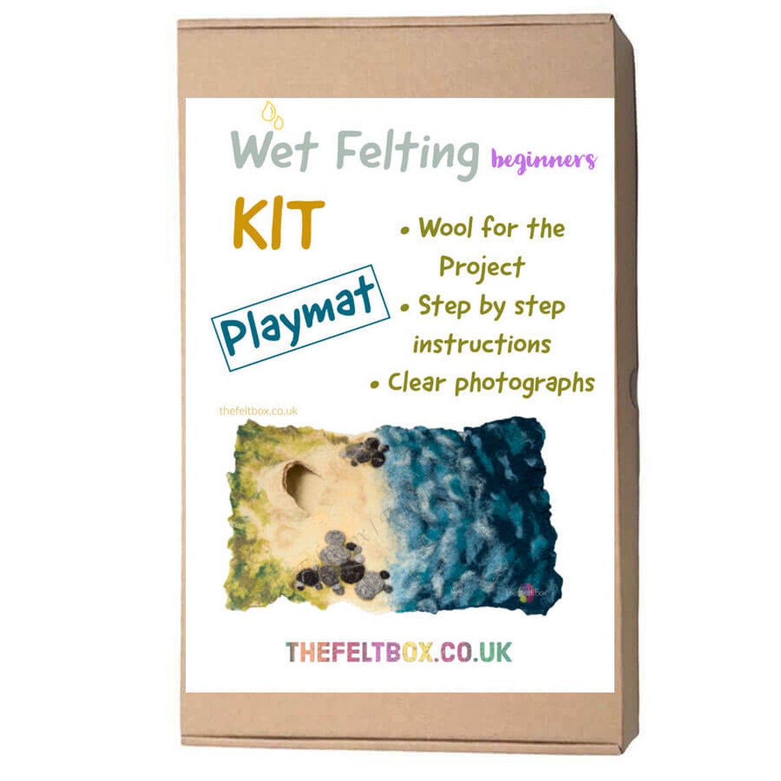 Wet Felting Kit. Make Your Own Play Mat. Wet Felting Beginner Kit ...