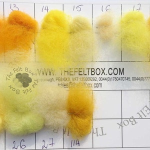 Yellow Needle Felting Wool, Embellishment Wool, Carded Wool for Felting ...