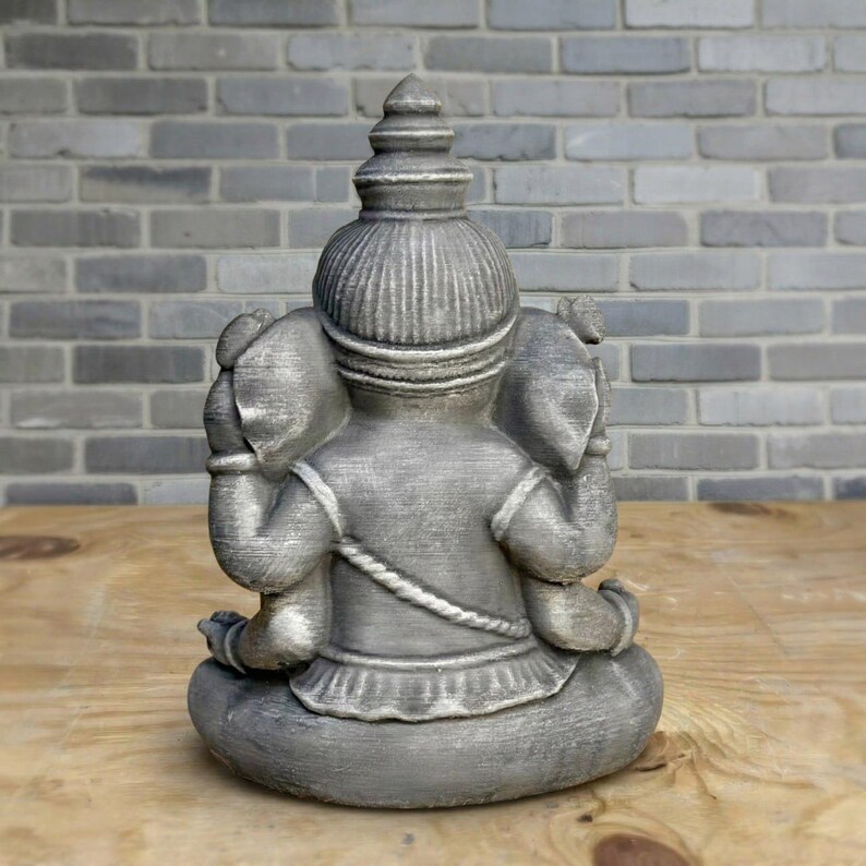 Ganesha Statue Concrete Ganesha Sculpture Elephant God Figurine Stone ...