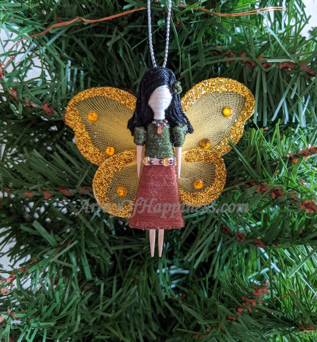 Toothpick Fairy Doll Ornament OOAK - Etsy
