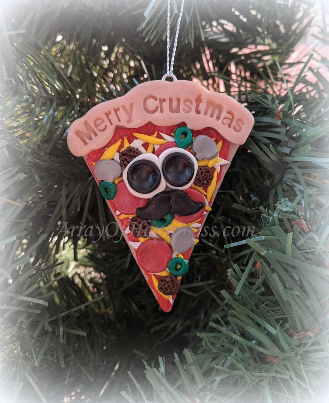 Merry Crustmas Pizza Ornament Custom Made - Etsy