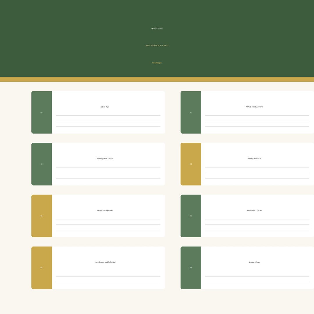 Habit Tracker Printable 2026 - Daily Routine Planner PDF - Streak ...