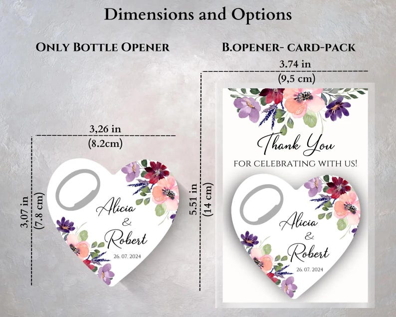 Personalized Heart Bottle Opener Magnet, Wedding Favor Keepsake Gift ...