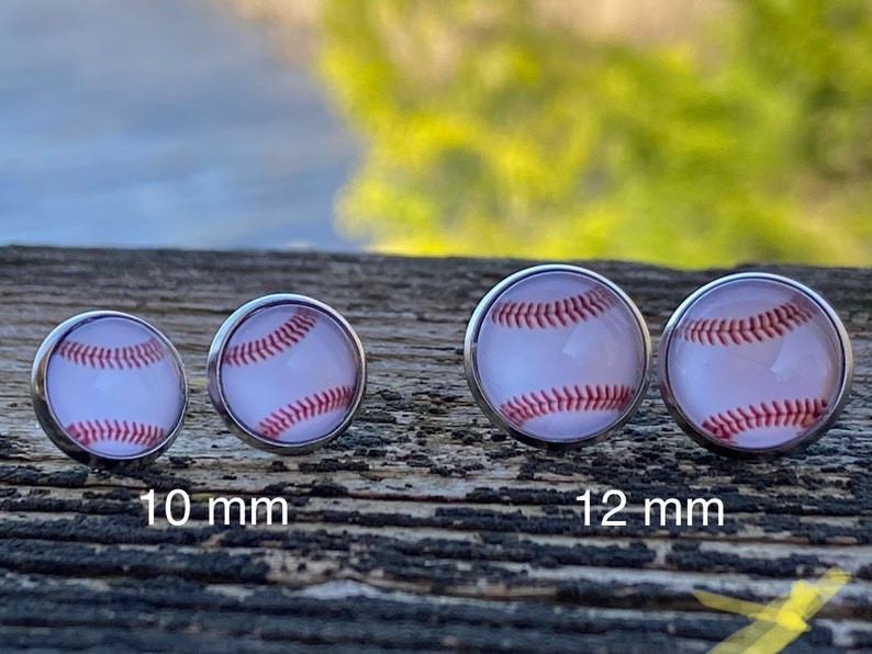 Baseball Studs Softball Studs Baseball Earrings Softball - Etsy
