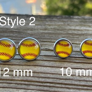 Baseball Studs, Softball Studs, Baseball Earrings, Softball Earrings ...
