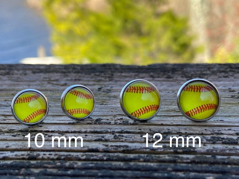 Baseball Studs Softball Studs Baseball Earrings Softball - Etsy