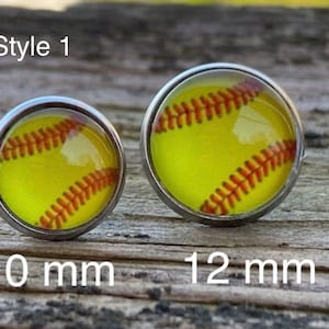 Baseball Studs, Softball Studs, Baseball Earrings, Softball Earrings ...