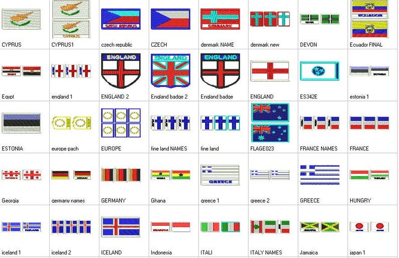 350+ Country Flags Machine Embroidery Designs Bundle Dst, Pes, Exp, Emb ...