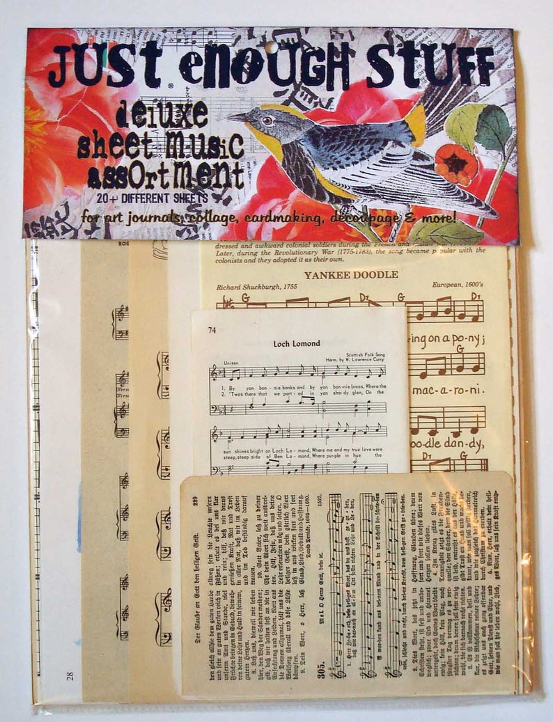 Deluxe Sheet Music Vintage Collage Assortment - Etsy