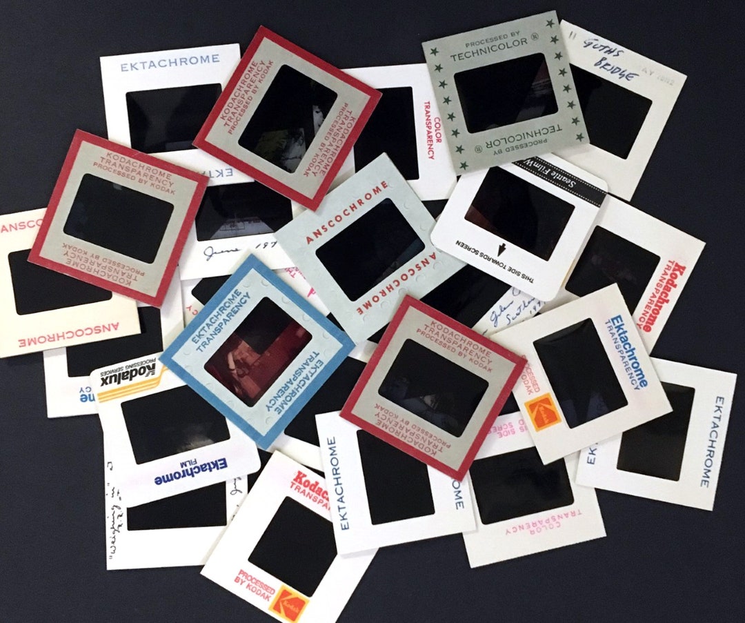 24 Vintage Cardboard Slide Mounts 1960's and 1970's for Collage Mixed ...