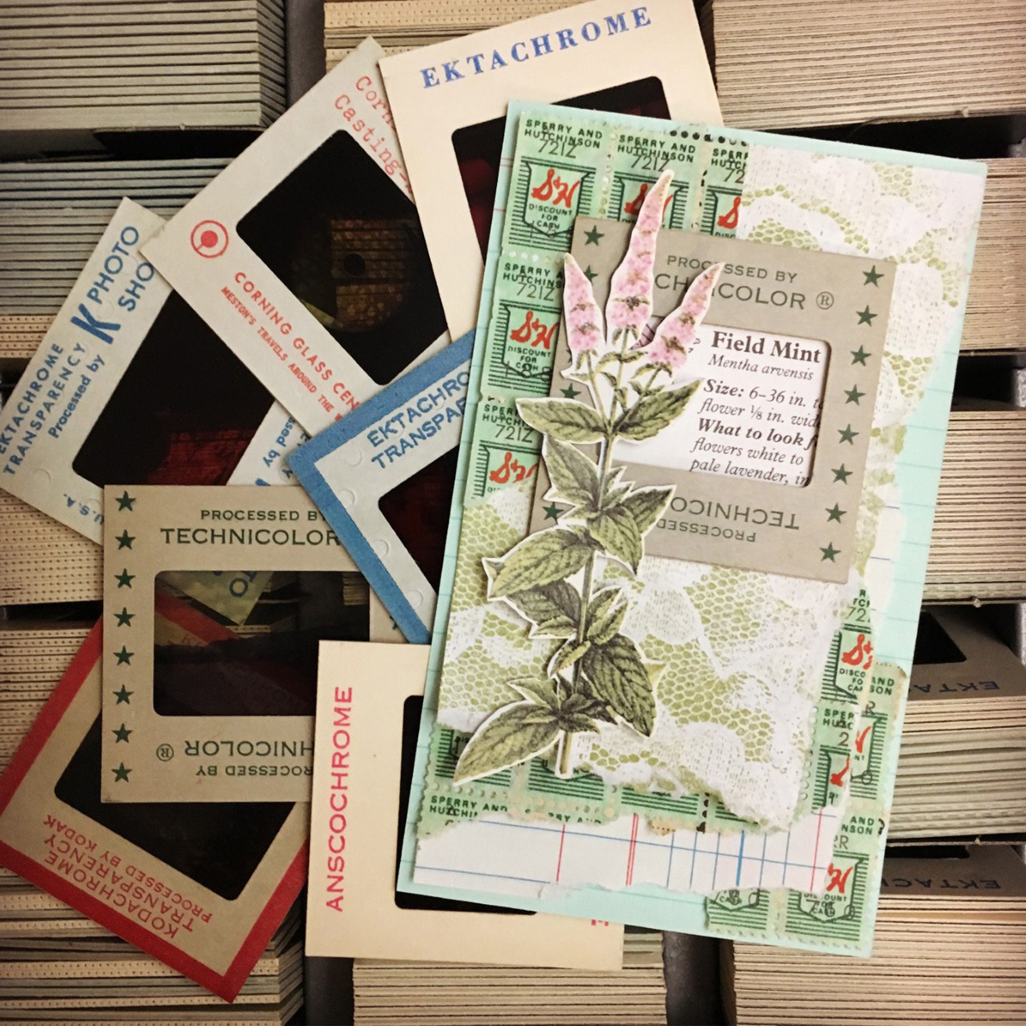 24 Vintage Cardboard Slide Mounts 1960's and 1970's for Collage Mixed ...