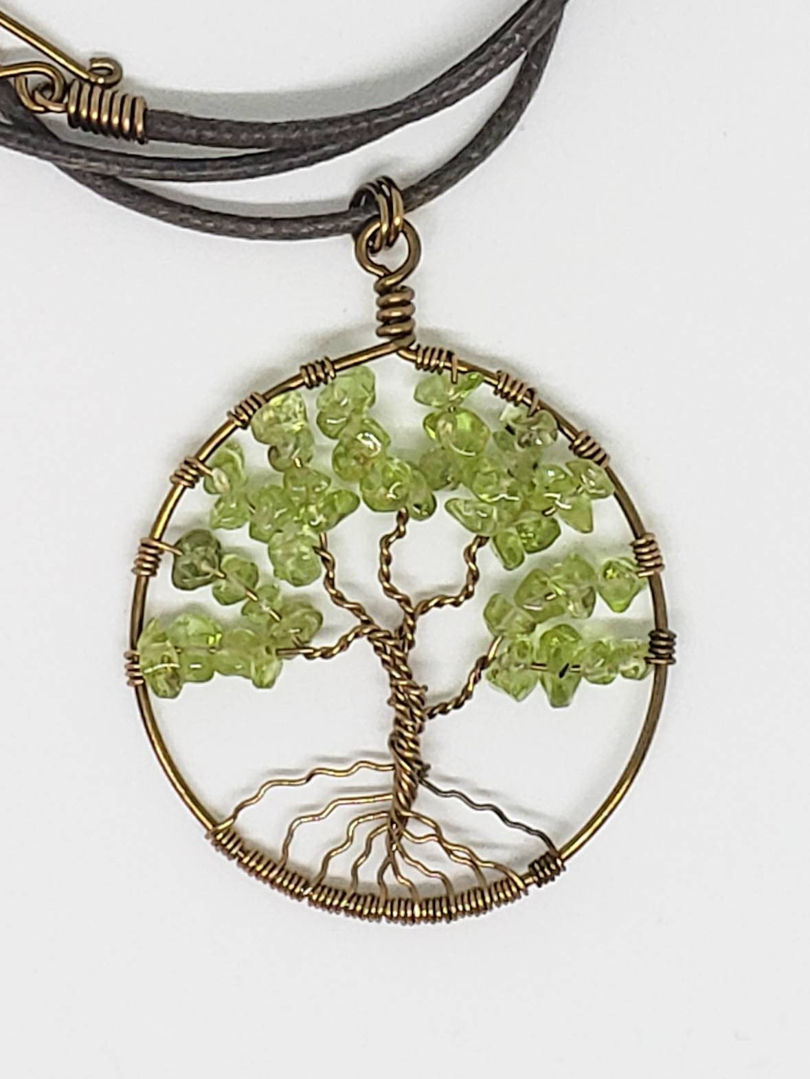 Peridot Baum des Lebens Anhänger - Etsy.de