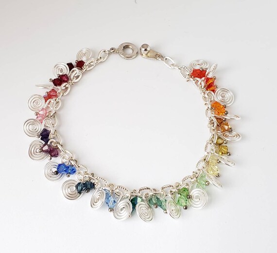 Rainbow Crystal Bracelet LGBTQ Bracelet Pride Bracelet - Etsy