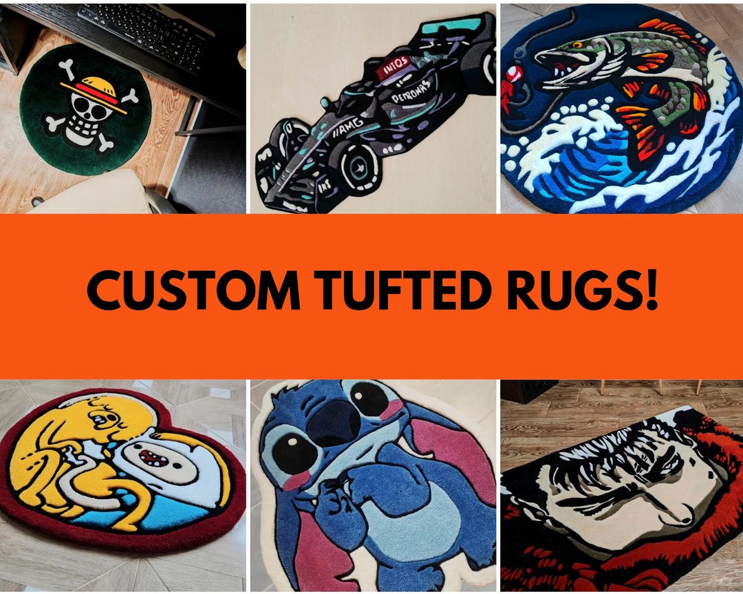 Custom Tufted Rug, Anime Logo, Pet Portrait, Any Design Carpet - Etsy