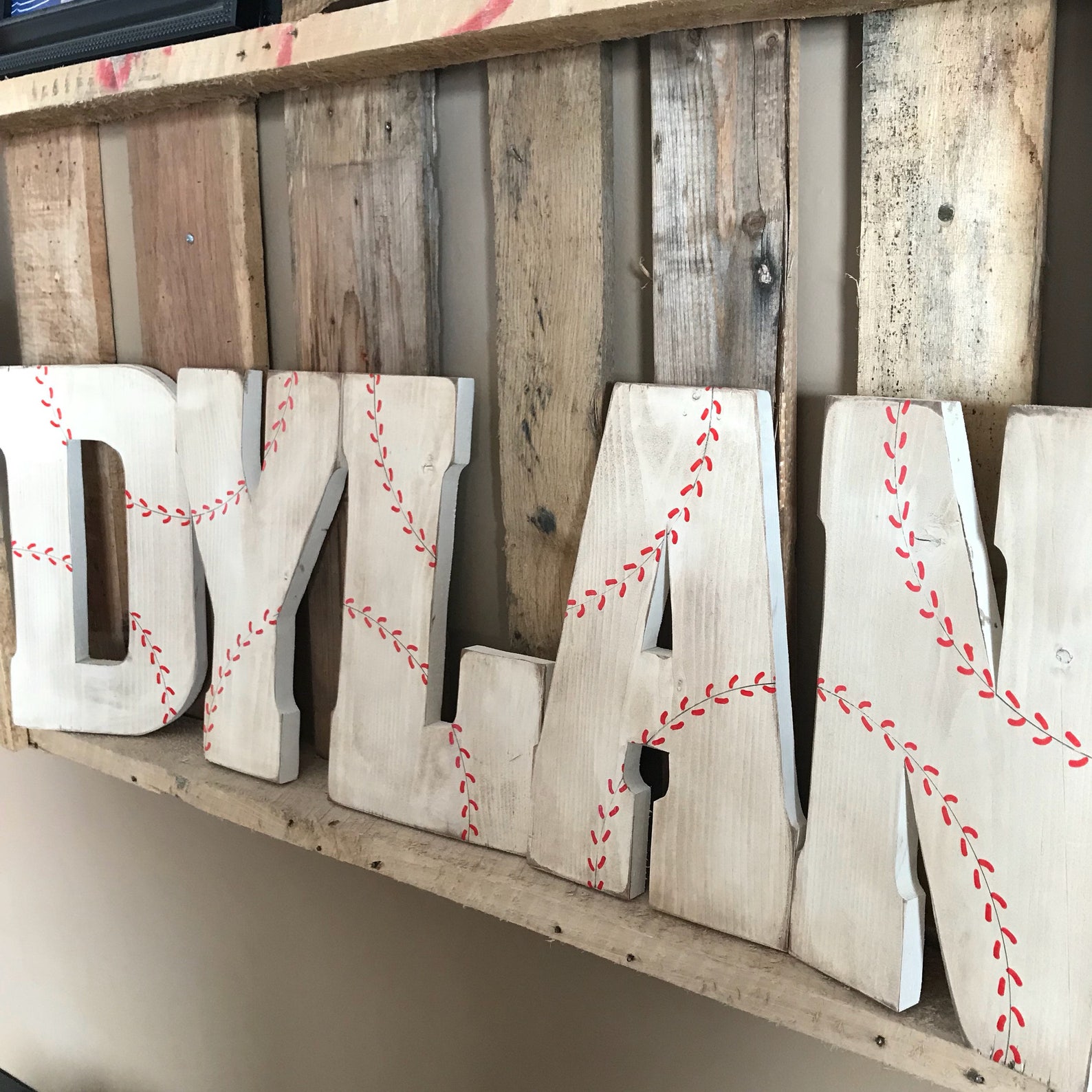 Baseball Letter, Vintage Baseball Letter, Dirty Baseball Letter - Etsy