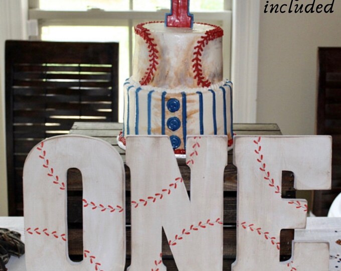 ONE Baseball 3D Letters First Birthday Baseball Theme My Rookie Year ...