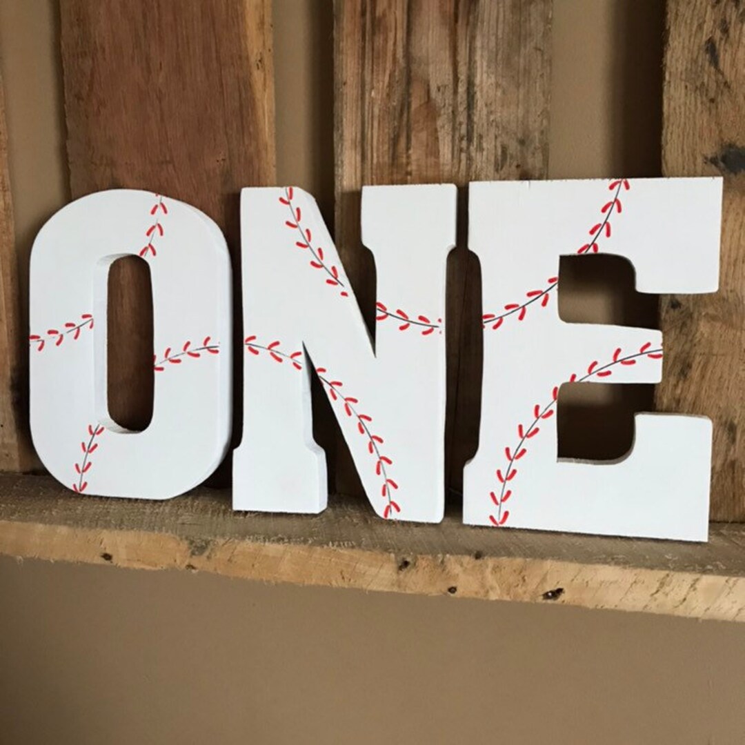 First Birthday Baseball Decor, ONE, First Birthday Party Decor ...