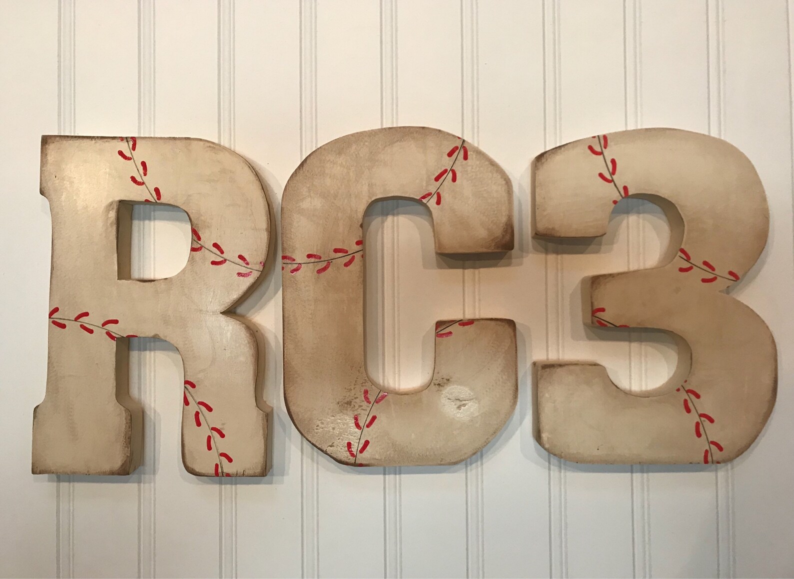 Baseball Wall Decor Baseball Letter Personalized Baseball | Etsy