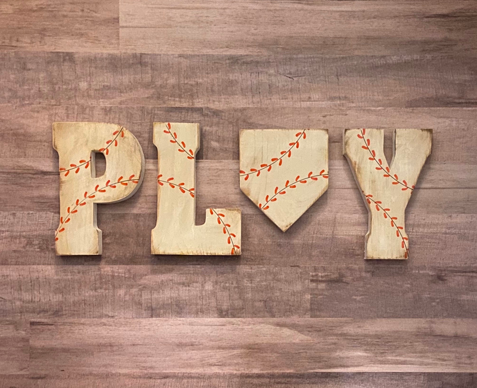 Vintage Baseball Name Baseball Letters Personalized Baseball | Etsy