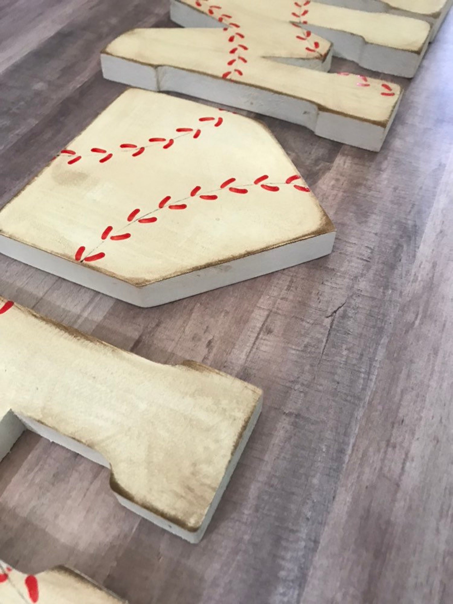 HOME Baseball Sign Hanging Sign Standing Letters Baseball | Etsy