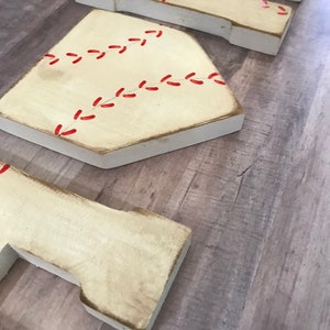 HOME Baseball Sign, Hanging Sign, Standing Letters, Baseball Letters ...