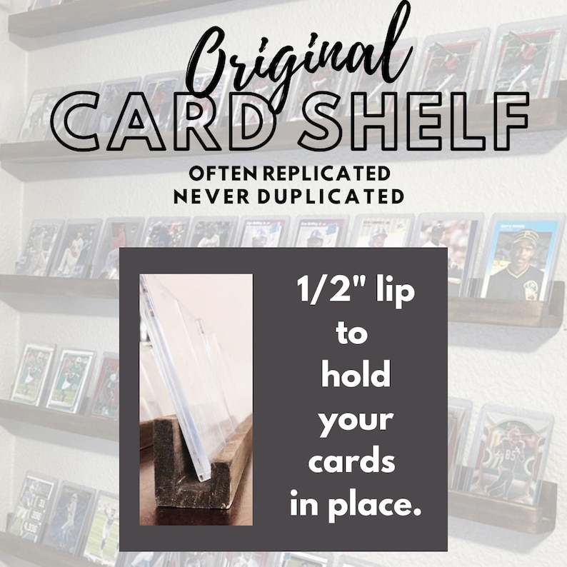 24" Card Display Shelves, Set of Three, Graded Cards, Card Shelf ...
