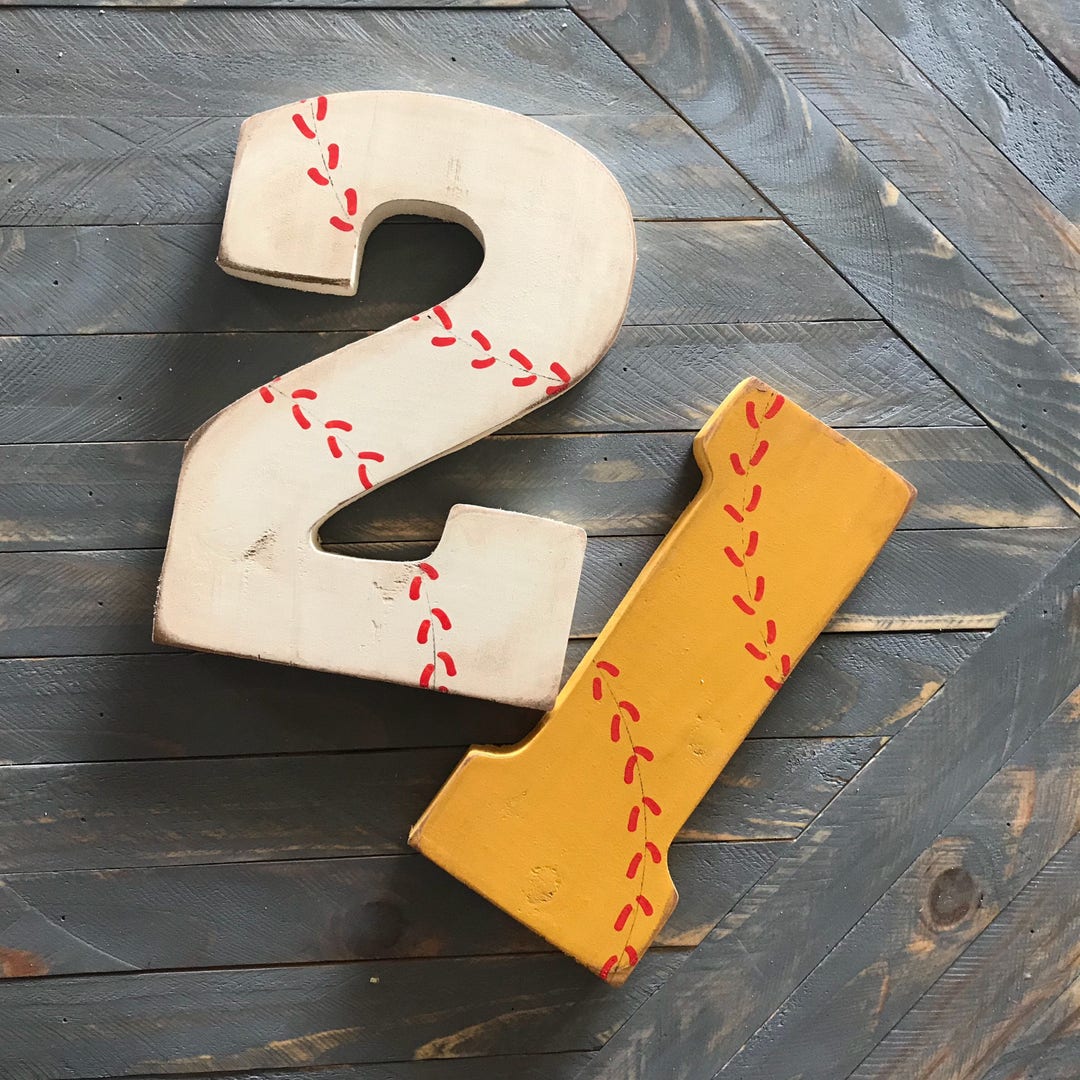 Softball Wall Decor, Softball Letter, Personalized Softball Sign ...