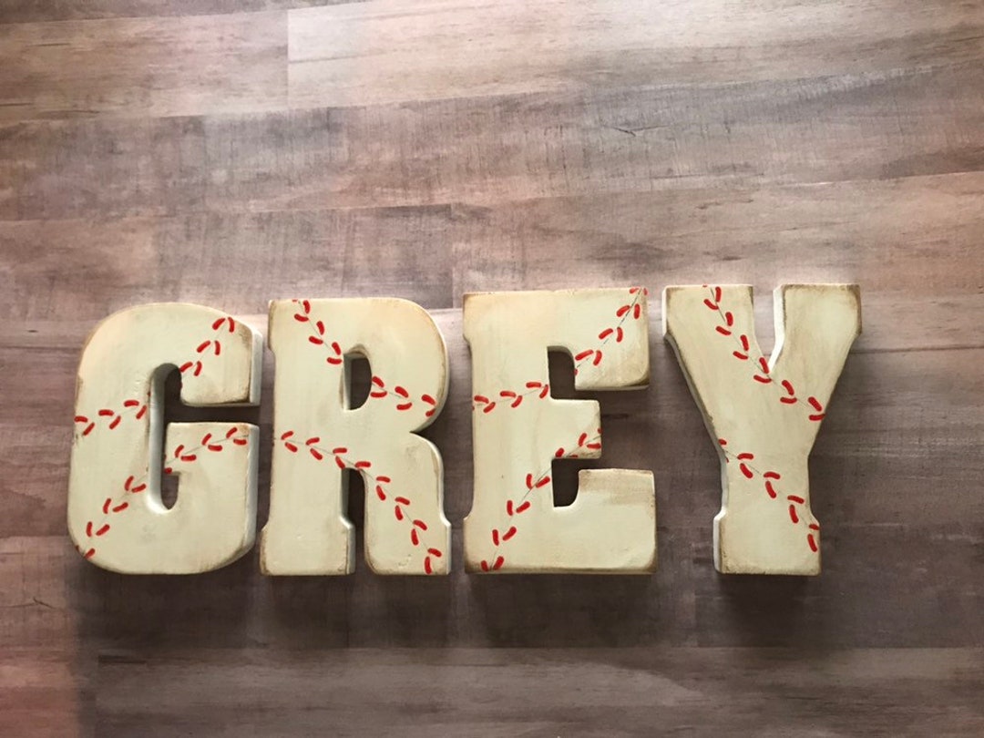 Vintage Baseball Name Baseball Letters Personalized Baseball - Etsy