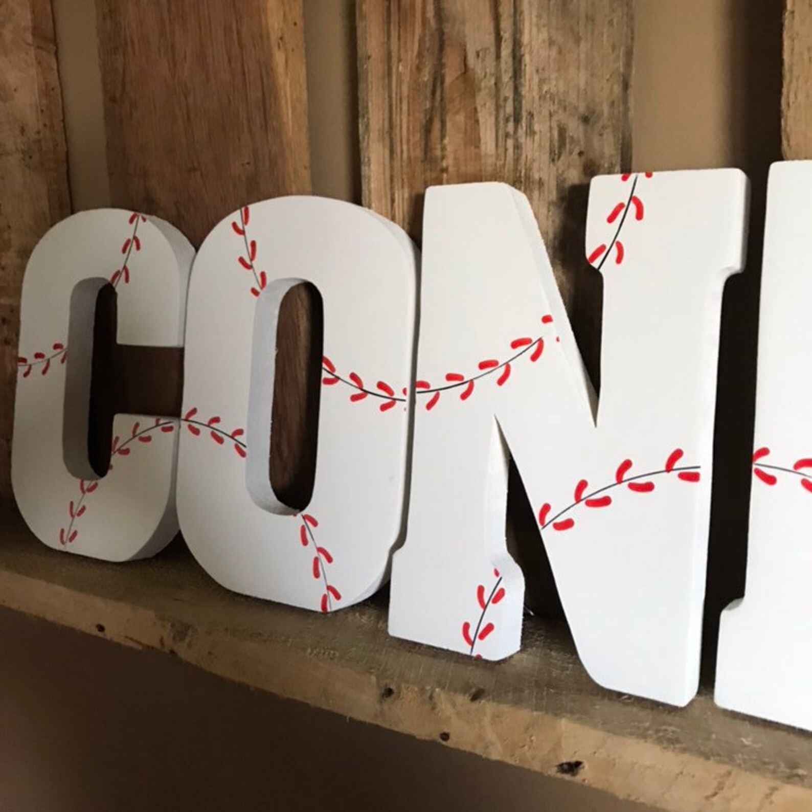 Baseball Name Baseball Letters Personalized Baseball Name - Etsy