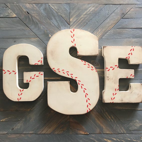 Baseball Wall Decor Monogram Sign Monogram HomeBaseball | Etsy